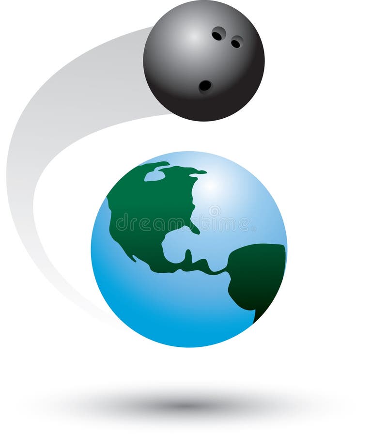 Bowling around the world stock vector. Illustration of design - 8993535