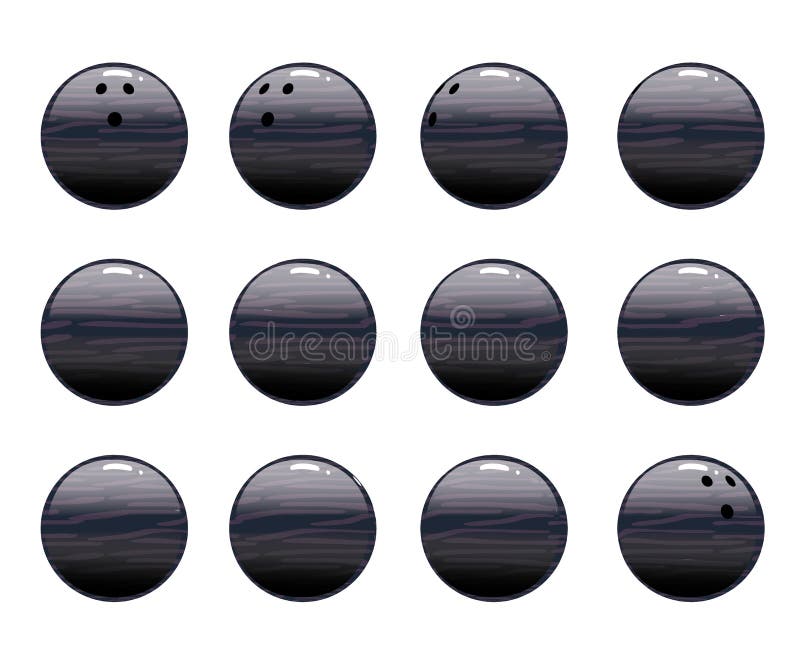 Bowling Ball Animation Frame Spinning Vector Stock Vector ...