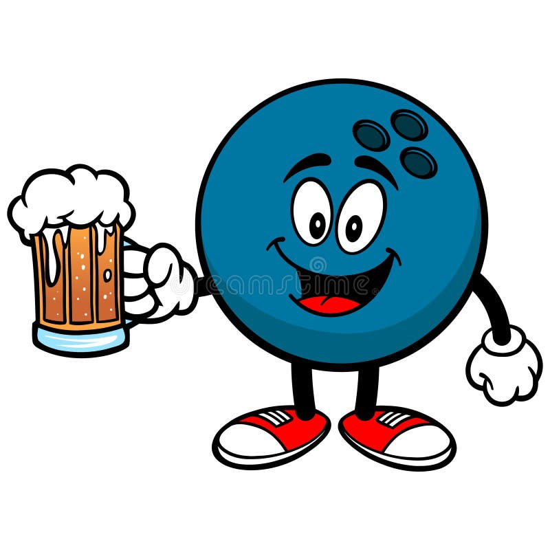 Bowling Ball With Beer Stock Vector - Image: 53675034