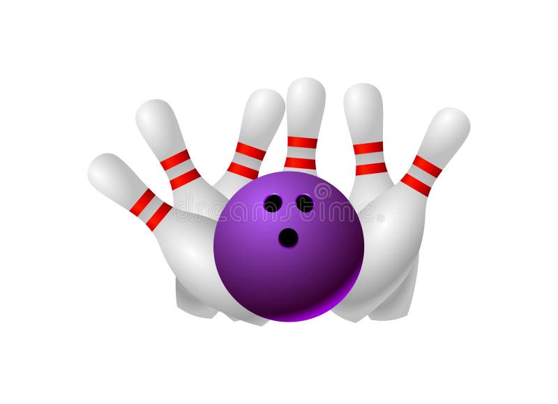 Bowling Ball Game with the Pins. Illustration of Bowling Stock Vector ...