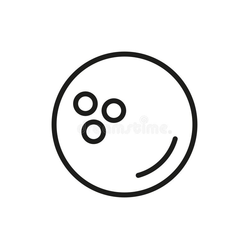 Bowling Ball Icon Vector Basic Design Simple and Modern Stock Vector ...