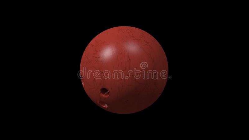 Bowling Ball Spinning on Studio Light Gray Background Stock Footage ...