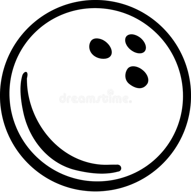 Bowling Ball Outline stock vector. Illustration of three - 85846662