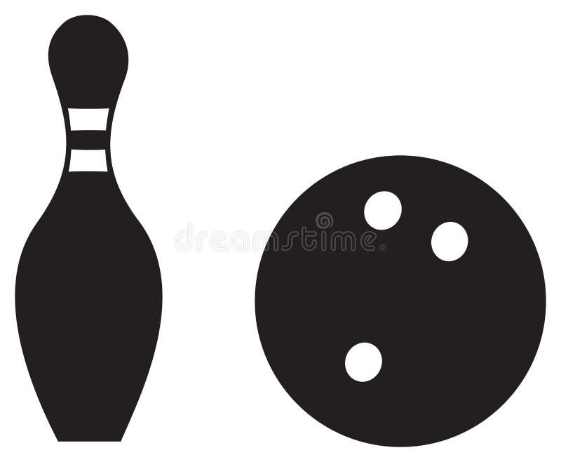 Bowling Ball and Pin Vector Stock Vector - Illustration of leisure ...