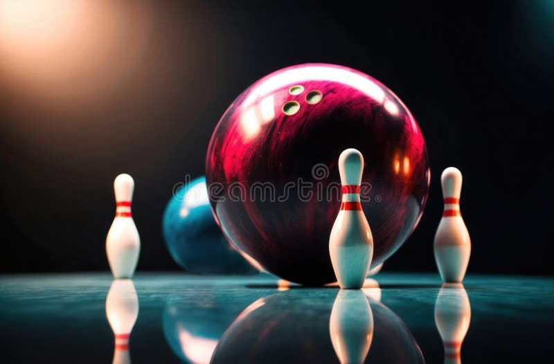 Bowling Ball and Bowling Pins the Essential Elements of the Sport of ...