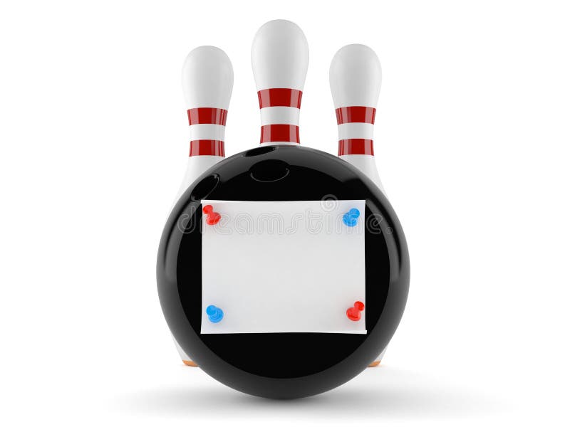 Bowling Ball and Pins with Bomb Wick Stock Illustration - Illustration ...