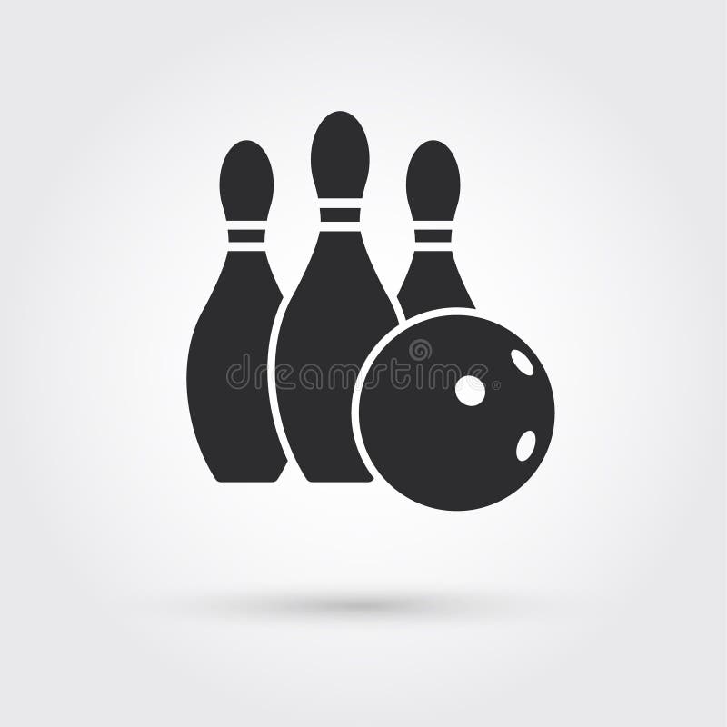 Bowling ball and pins stock vector. Illustration of bowling - 93454880