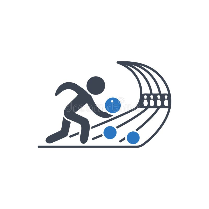 Bowling Ball Roll Icon stock vector. Illustration of roll - 375316621