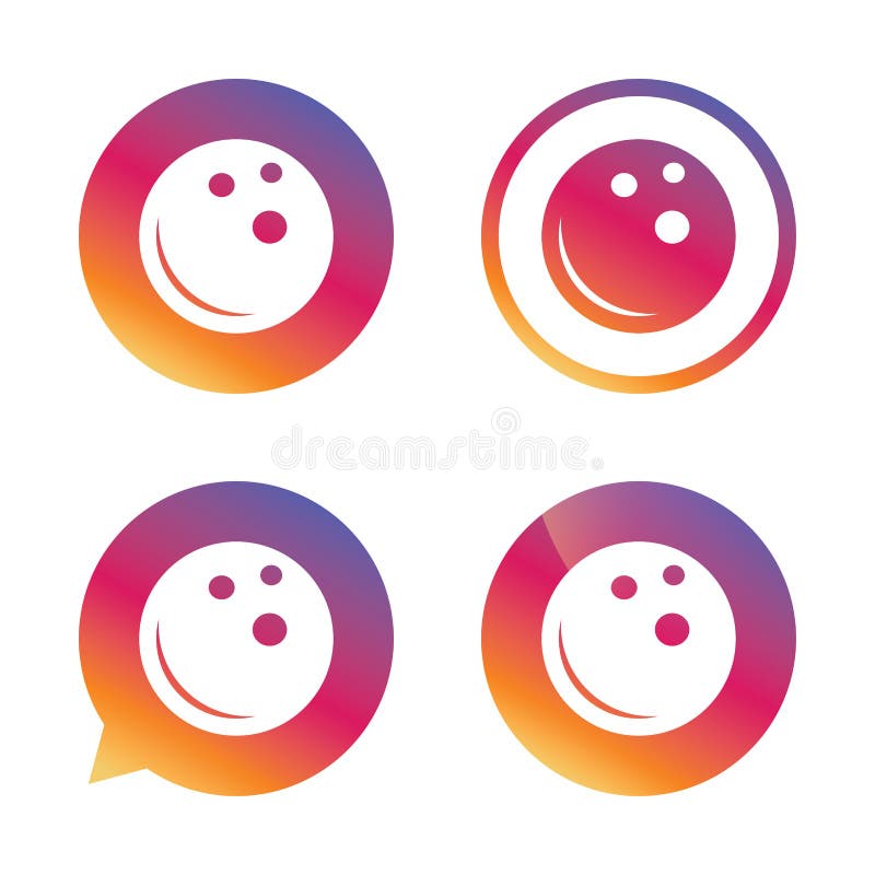 Bowling Ball Sign Icon. Bowl Symbol Stock Vector - Illustration of mark ...