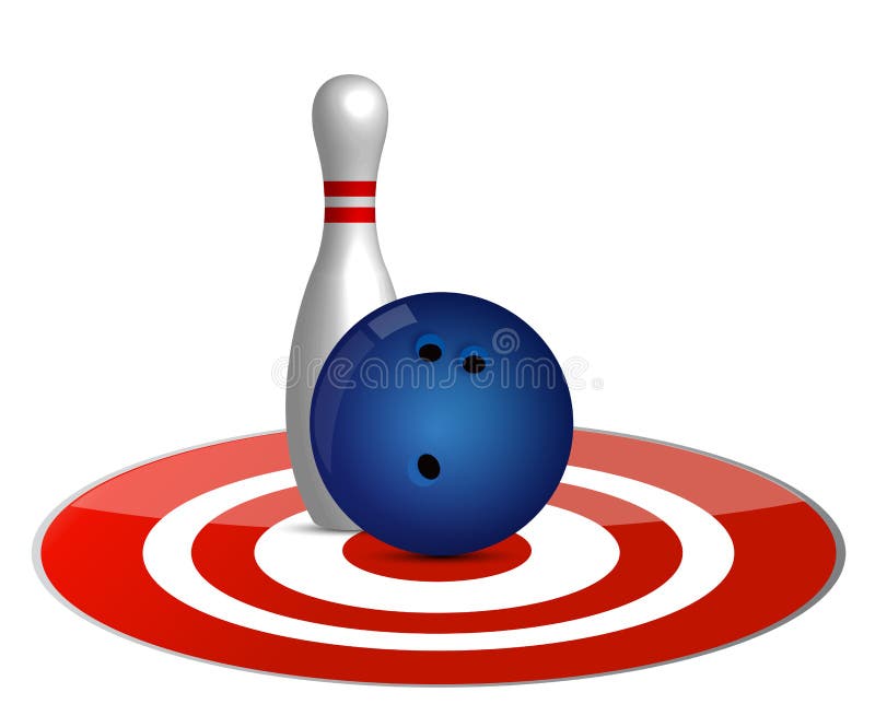 Bowling Ball Target Concept Stock Illustration - Illustration of ...