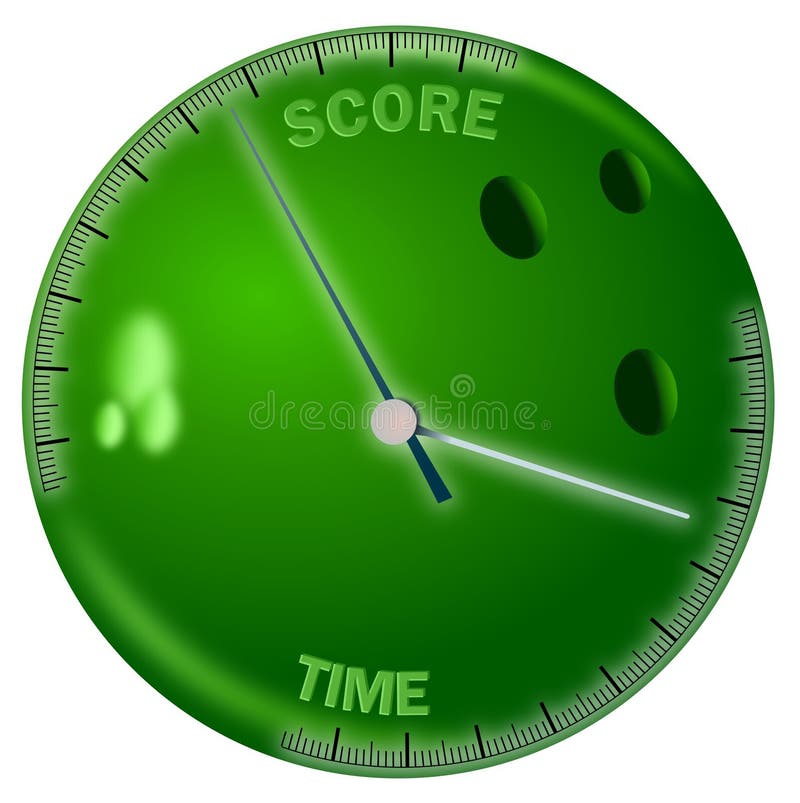 Bowling Ball with Time and Score Scales Stock Illustration ...