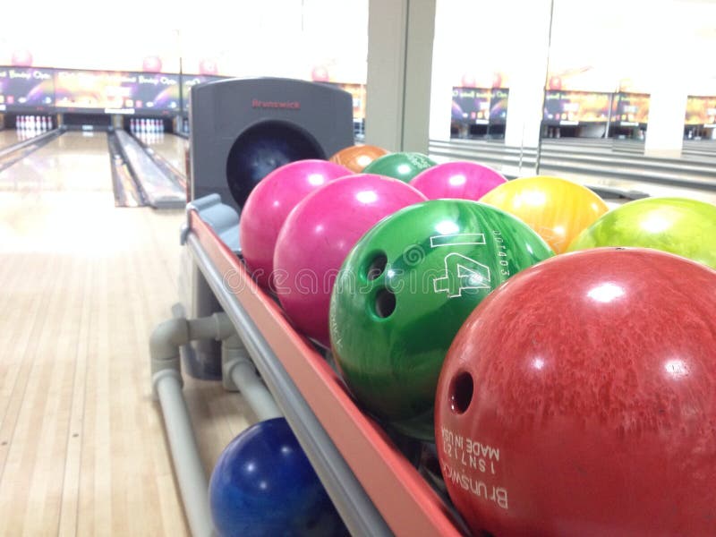 Bowling balls editorial stock image. Image of hall, bowling - 44236509