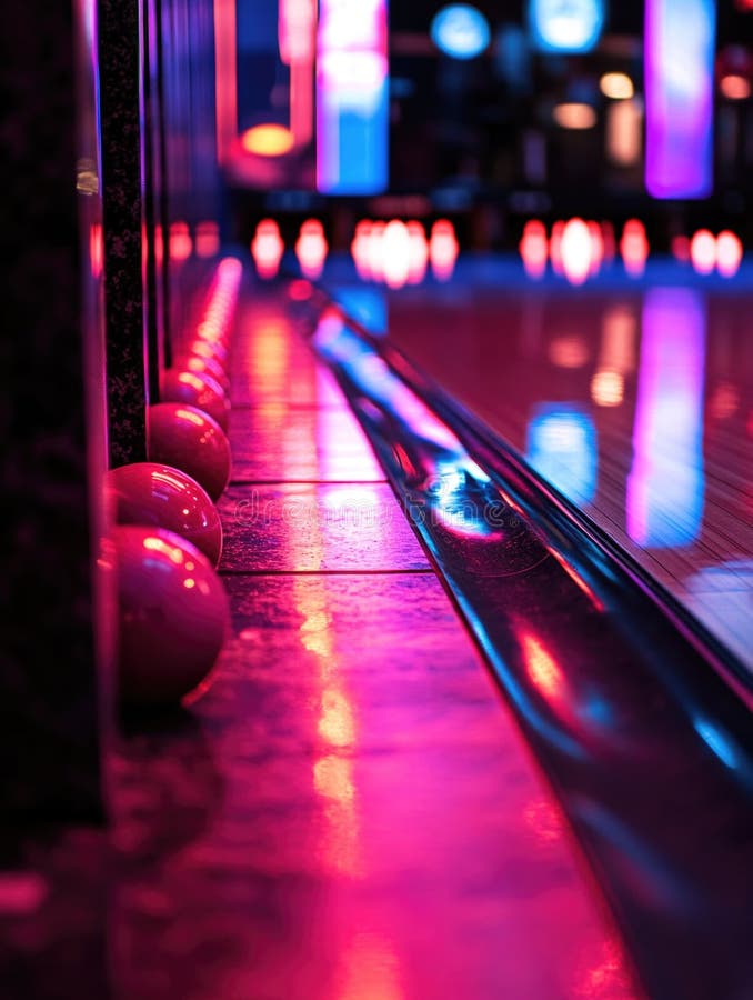 Bowling Balls on Court stock image. Image of leisure - 378331965