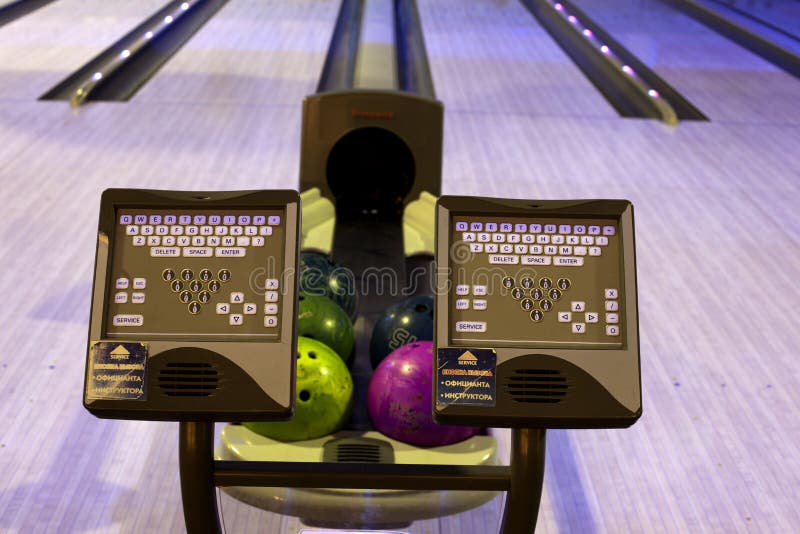 Bowling balls in a row stock image. Image of hobbies - 51363921