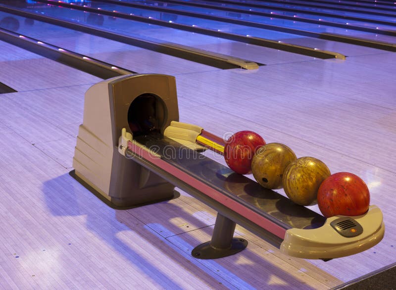 Bowling balls in a row stock photo. Image of front, angle - 51363992