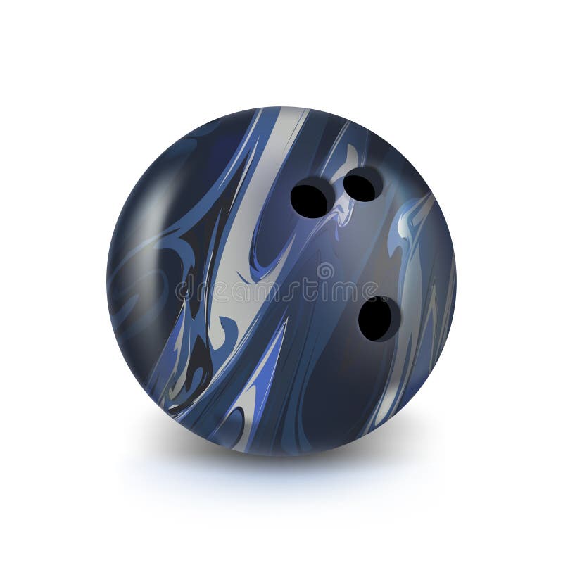 Bowling Blue Ball Isolated on White with Gradient Stock Illustration ...