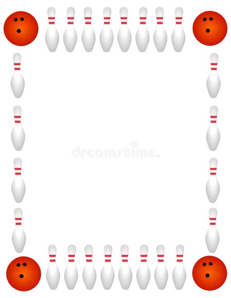 Bowling border / frame stock vector. Illustration of illustrations ...