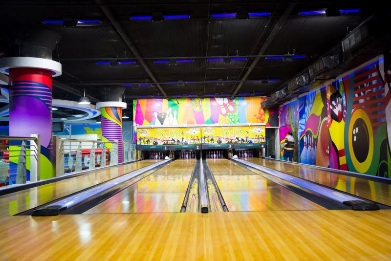 Bowling center editorial stock photo. Image of number - 44889878