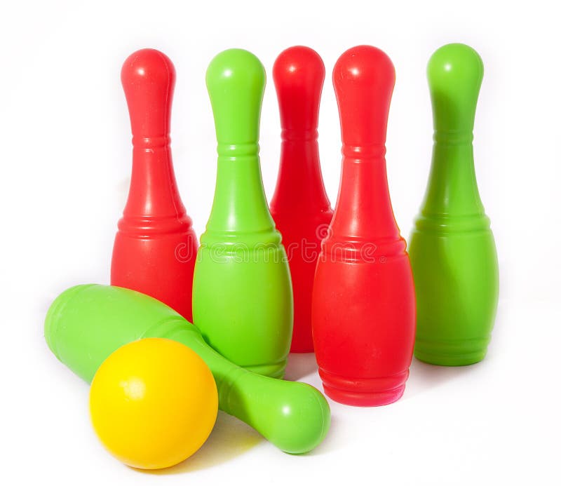 Bowling Colorful Skittles for Children Stock Image - Image of kegling ...