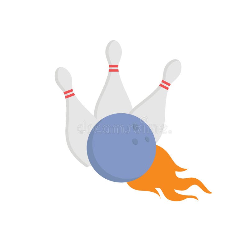 Bowling Concept. Ball on Fire. Strike Stock Illustration - Illustration ...