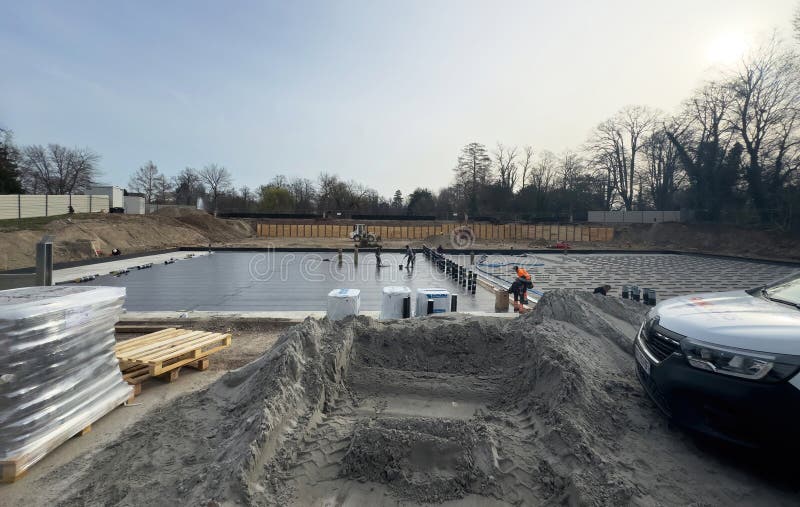 Bowling Construction Progress in Orangerie Park Editorial Stock Image ...