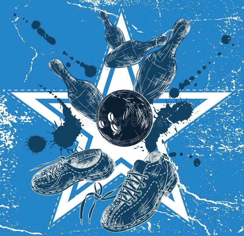 Bowling design stock vector. Illustration of skittles - 51077991