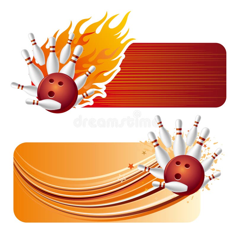 Bowling with flames stock vector. Illustration of fire - 16461483
