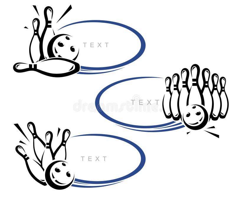 Bowling Frame Set. Collection Icons Bowling Stock Illustration ...