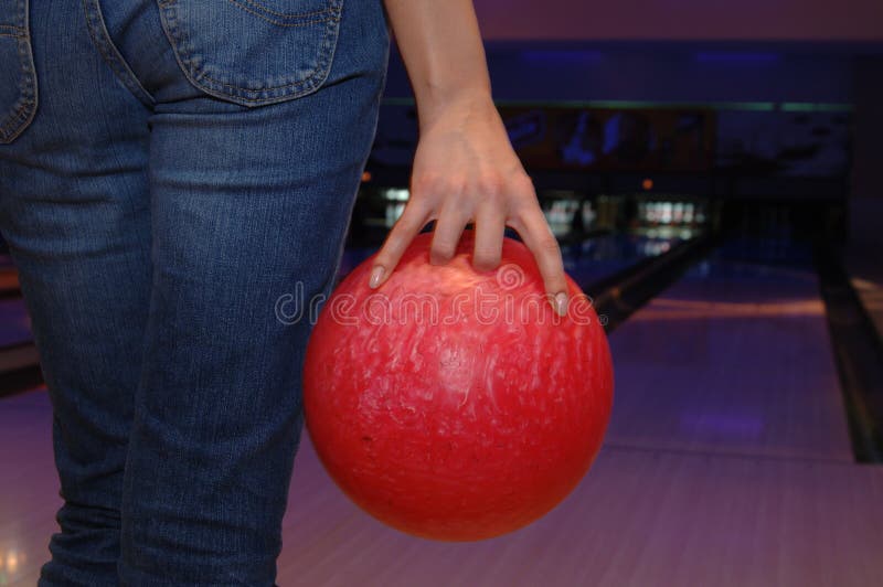 Bowling Ball and Falling Pins Stock Photo - Image of recreational, fall ...
