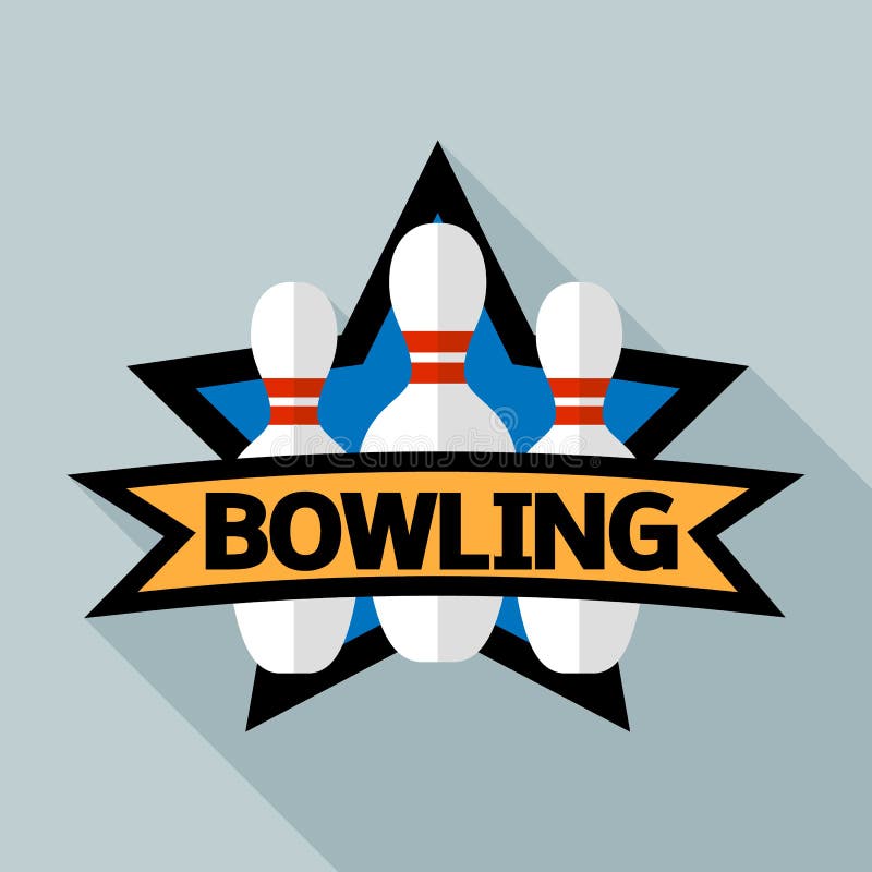 Bowling Game Logo, Flat Style Stock Vector - Illustration of athlete ...
