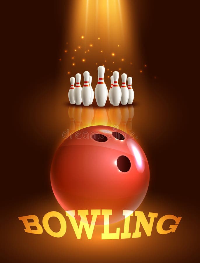 Bowling Objects. Bowling Word Vector Clip Art Illustration. Stock ...