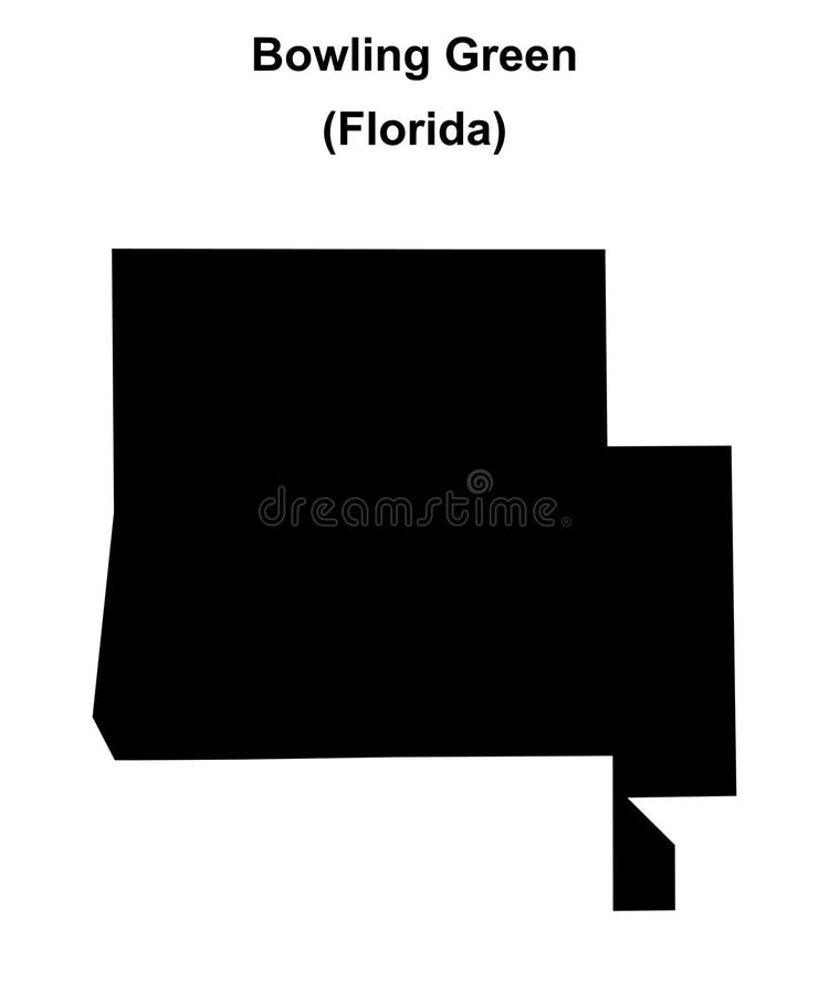 Bowling Green outline map stock vector. Illustration of template ...