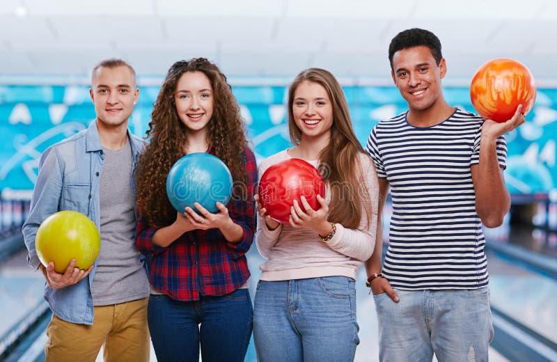 Bowling stock image. Image of bowling, adolescence, cheerful - 62091259