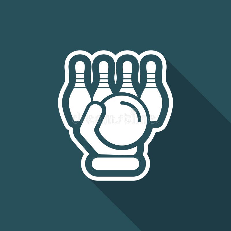 Bowling icon stock vector. Illustration of hobby, power - 118520399