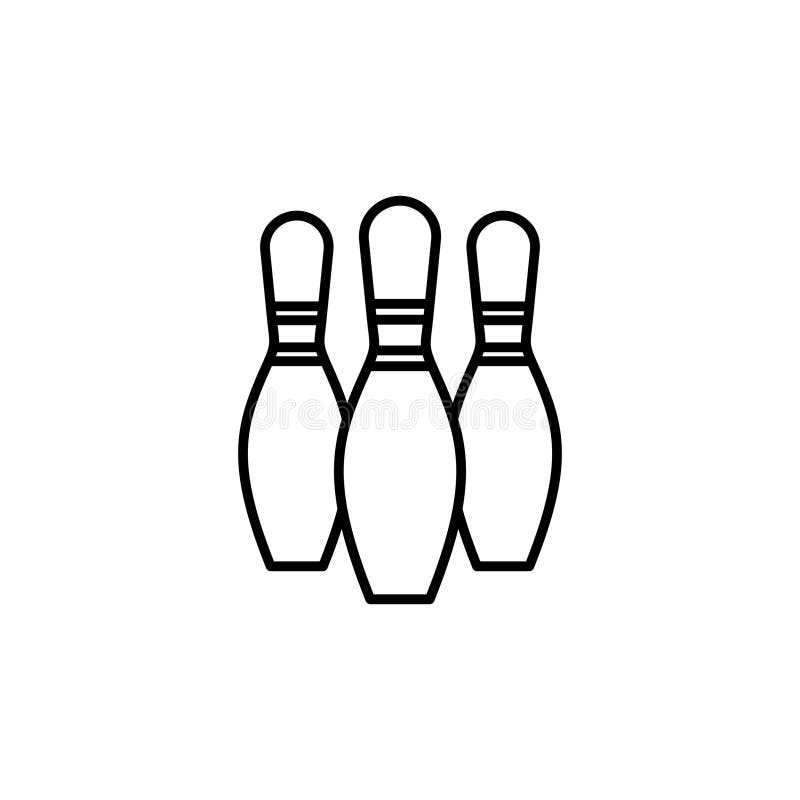Bowling Icon . Bowling Ball and Pin Icon. Bowling Pins Stock Vector ...