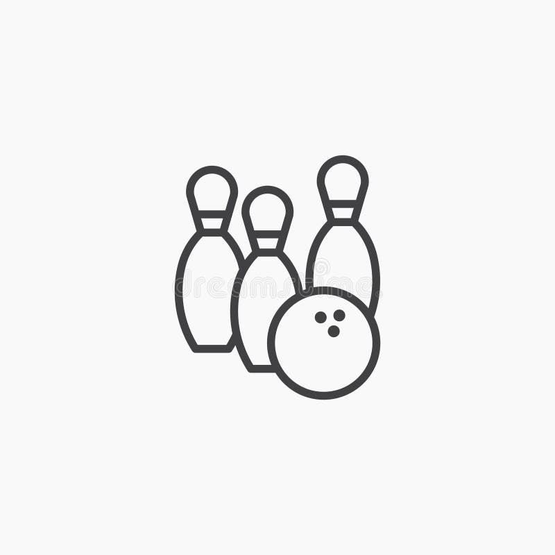 Bowling icon vector stock vector. Illustration of game - 348311123