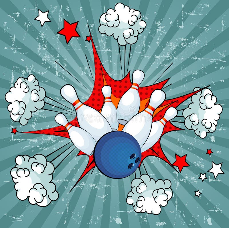 Bowling stock vector. Illustration of flash, book, cruel - 57929252