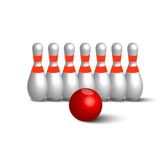 Bowling Kegling Mockup Set. Realistic Illustration Kegling Mockup for ...