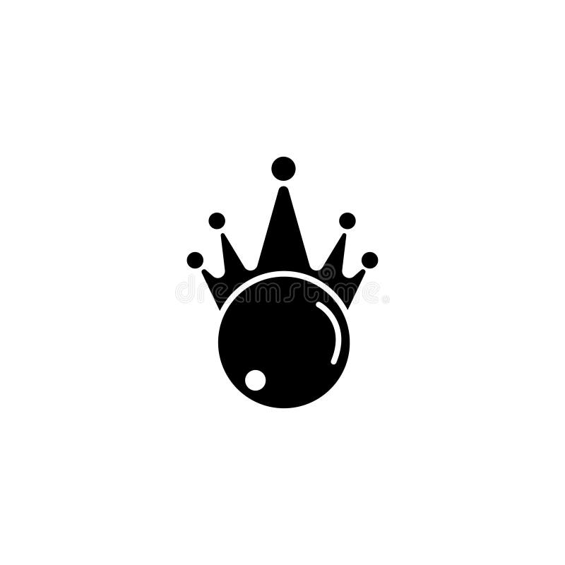 Bowling King Logo Illustration Ball and Crown Vector Design Stock ...