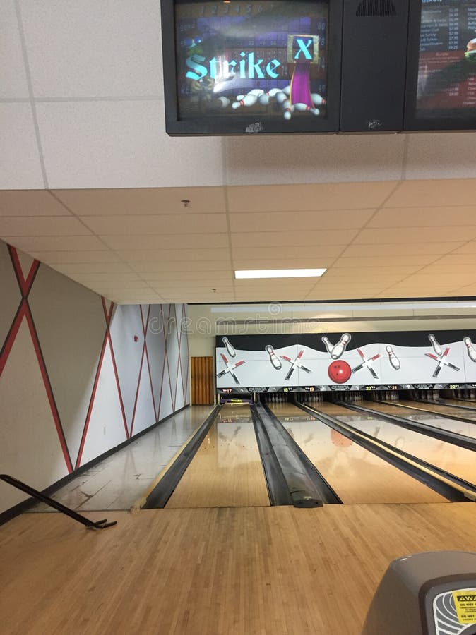 Bowling Lane stock photo. Image of screen, bowling, lane - 124334900