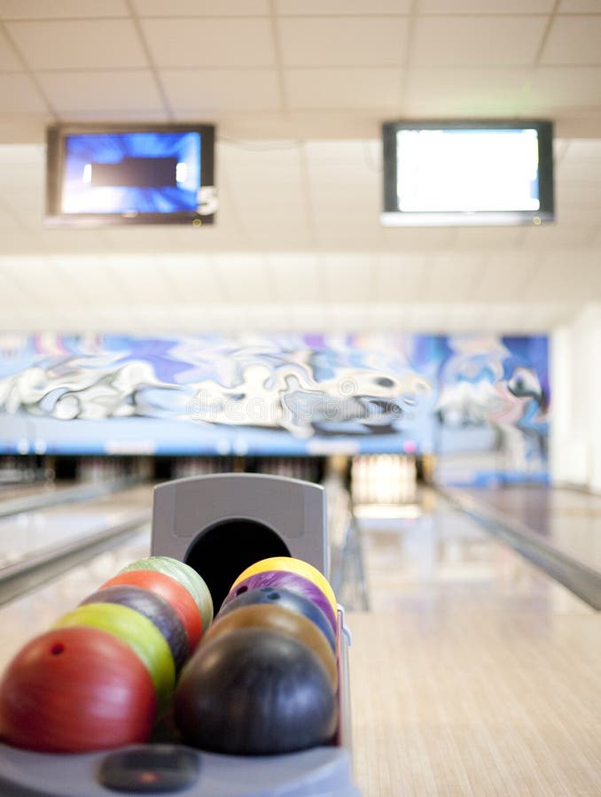 Bowling lane stock image. Image of ball, hall, colorful - 35073847