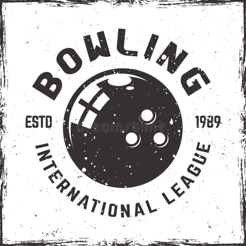 Bowling League Tournament Black and White Sign Design Templates with ...