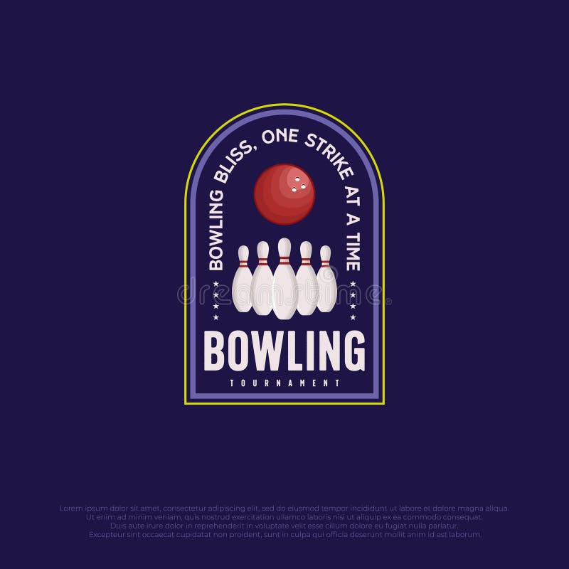 Bowling Logo Template Emblem. Bowling Ball and Pin Vector Element ...