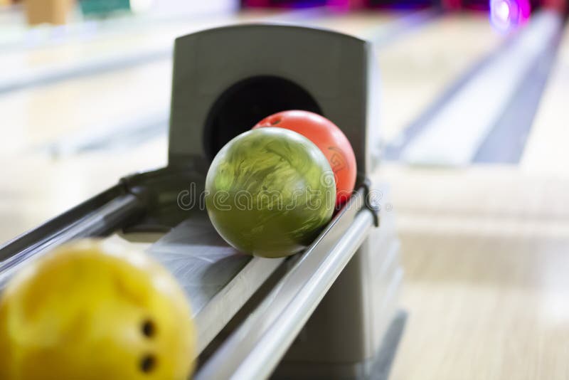 Bowling.a Man is Playing Bowling Stock Image - Image of game, young ...