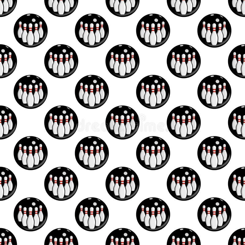 Bowling pattern seamless stock vector. Illustration of competition ...