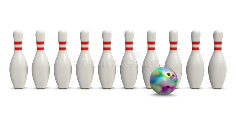Bowling Pin and Ball stock illustration. Illustration of leisure ...