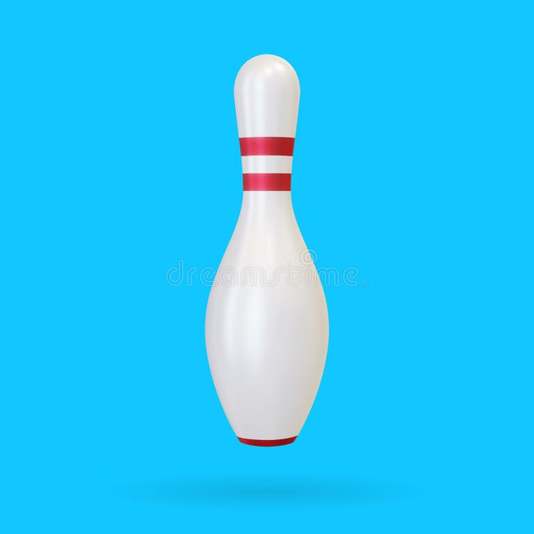 Bowling Pin 3d Isolated. Vector Illustration. Realistic Bowling Pin ...