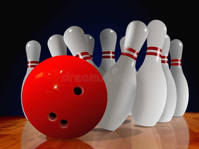 Bowling pin down stock illustration. Illustration of clipping - 16863484