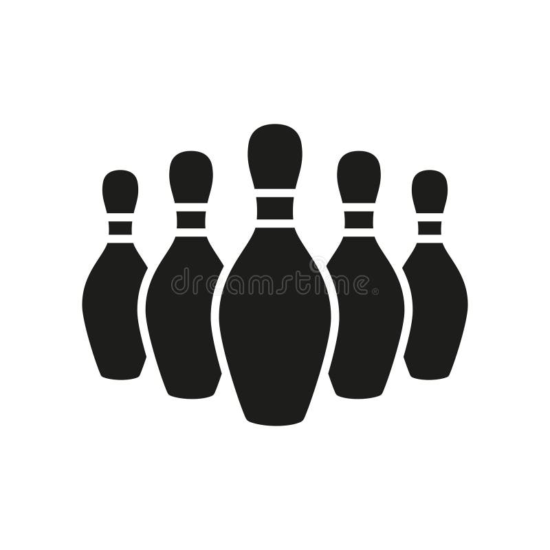 Bowling Pin Icon Vector Basic Design Simple and Modern Stock Vector ...