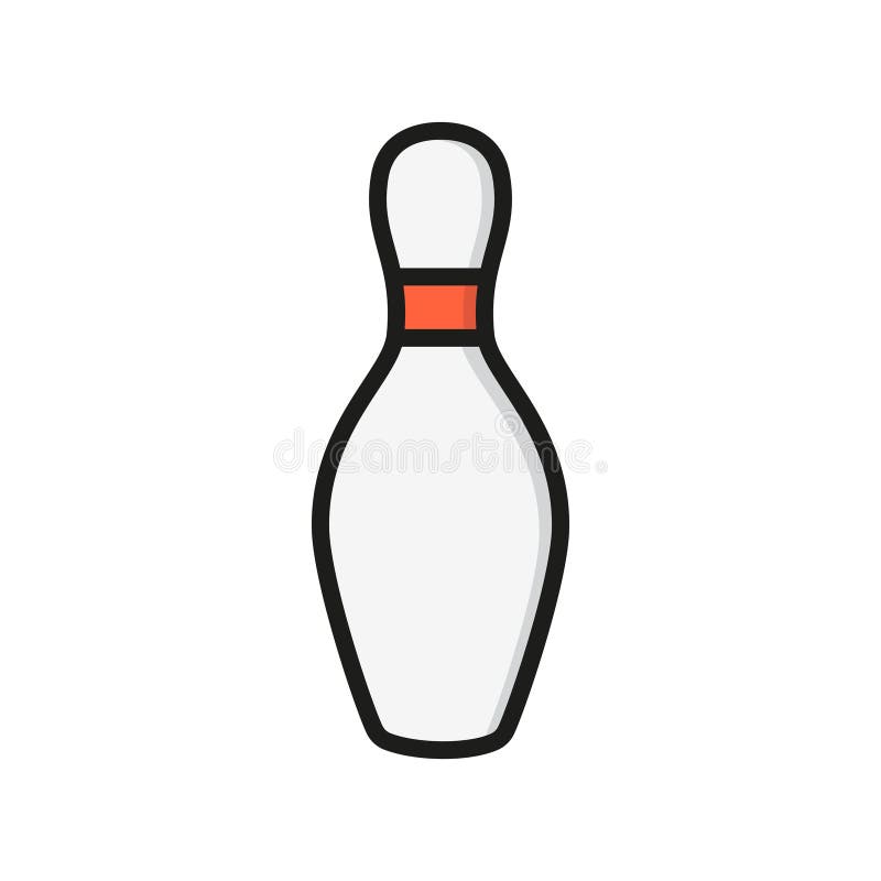 Bowling Pin Icon Vector Basic Design Simple and Modern Stock Vector - Illustration of play ...